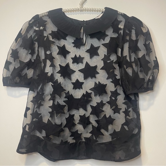 H&M | Tops | Hm Star Sheer Blouse | Poshmark